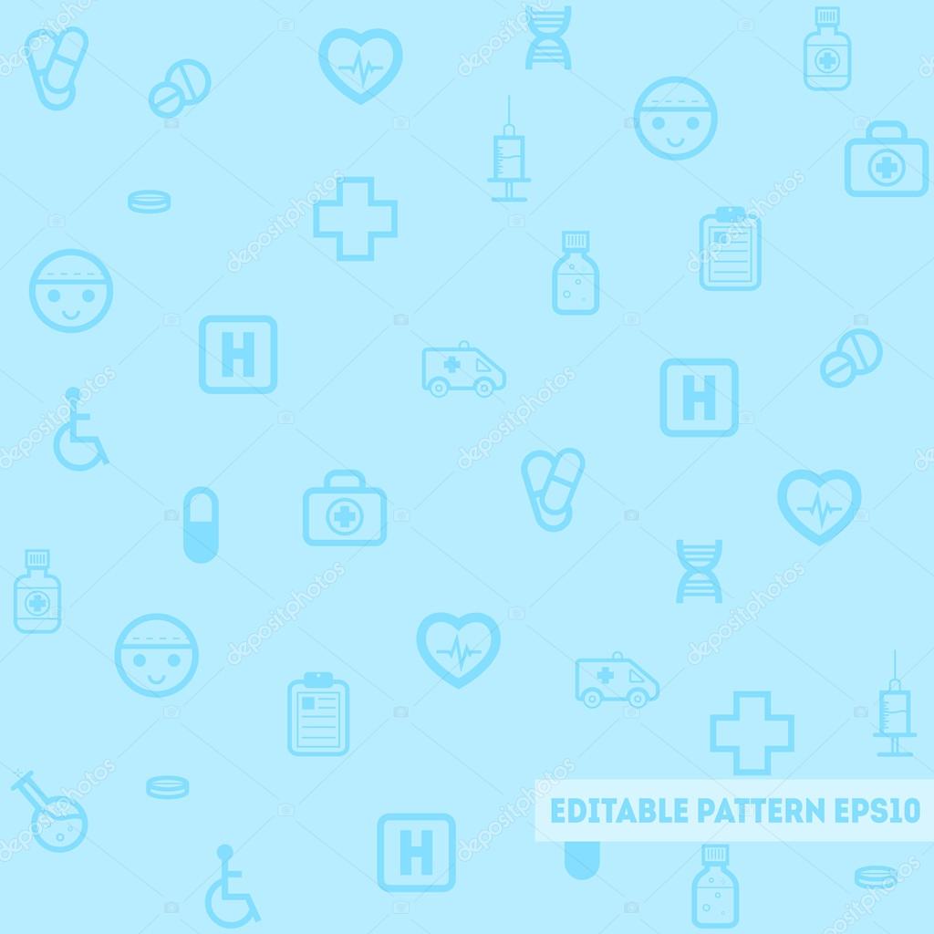 Seamless medical pattern with blue background Stock Vector by ...