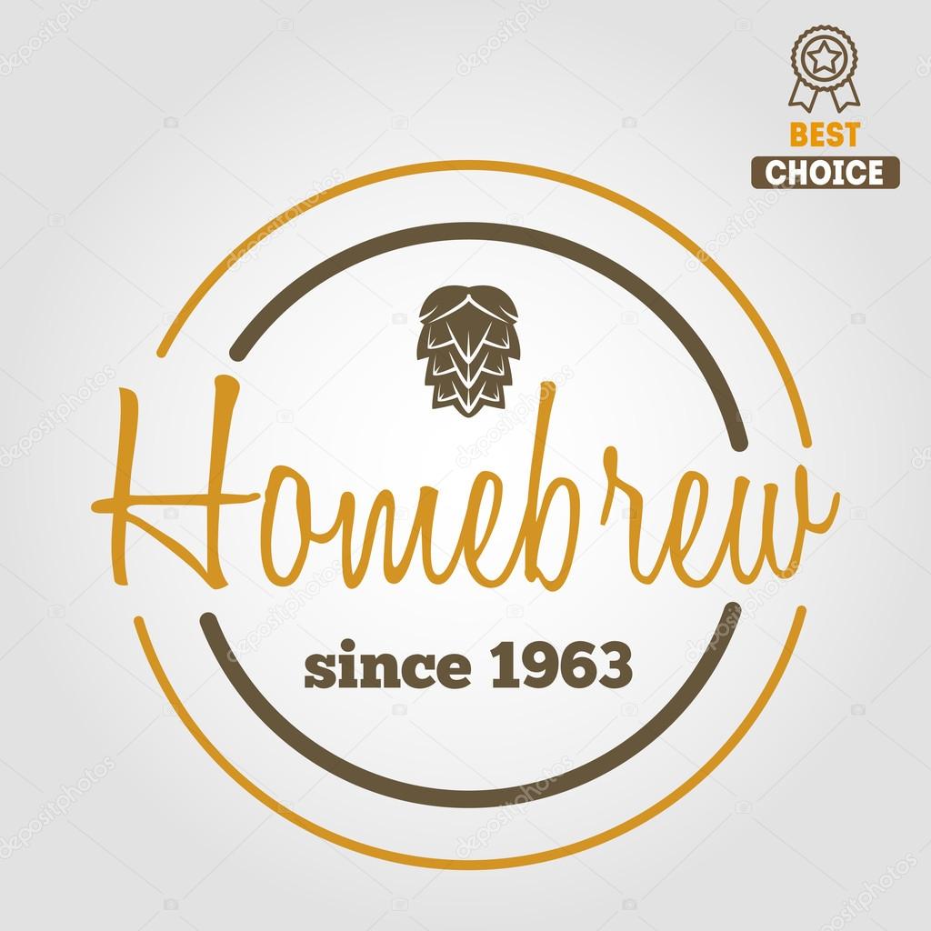 Set of vintage logo, badge, emblem or logotype elements for beer, beer ...