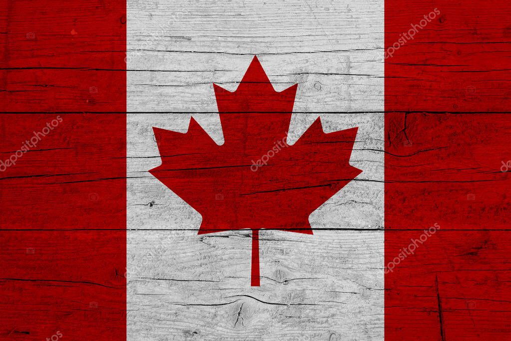 Bandera de Canada Textura de madera de la bandera de Canada. 2022