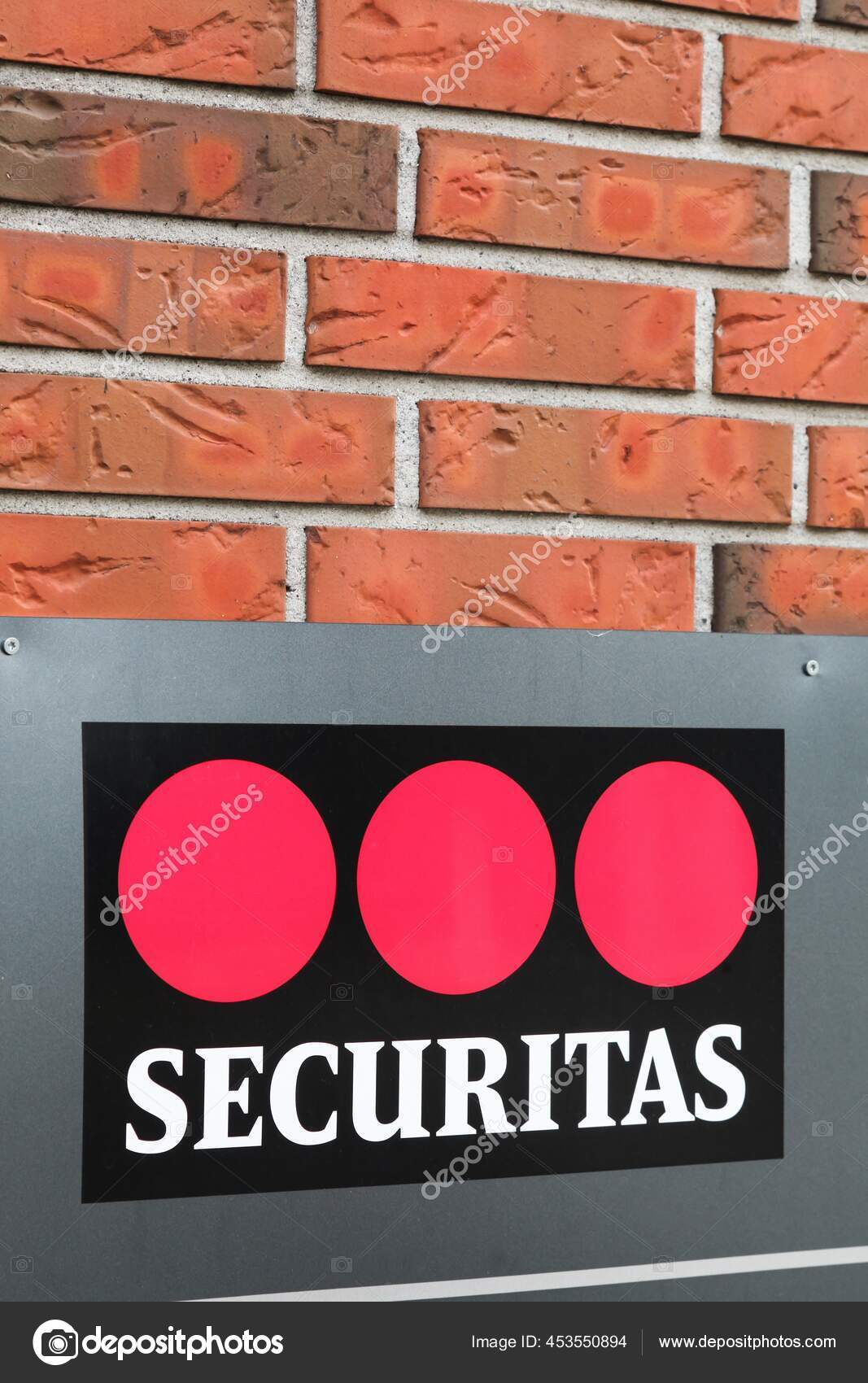 Horning Denmark July 2019 Securitas Logo Wall Securitas Security Services — Stock Editorial ...