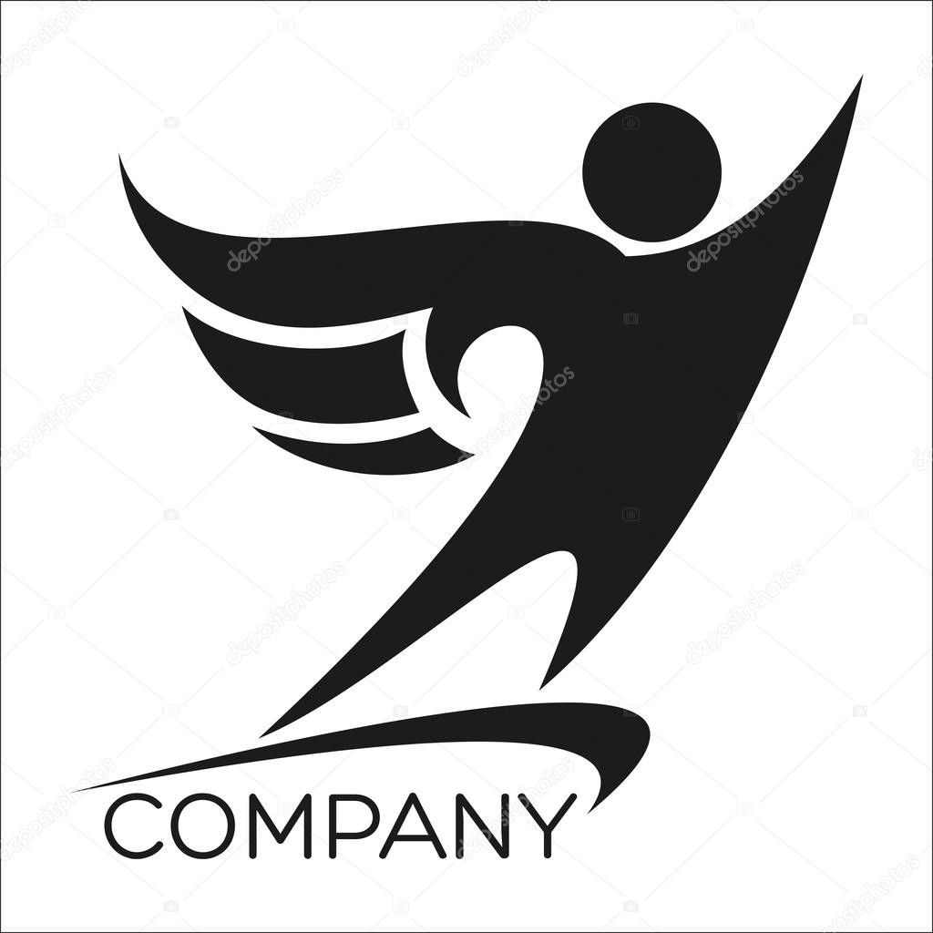 Muster-Logo-Held im Mantel Stock-Vektorgrafik von ©Valentin1982 90020526