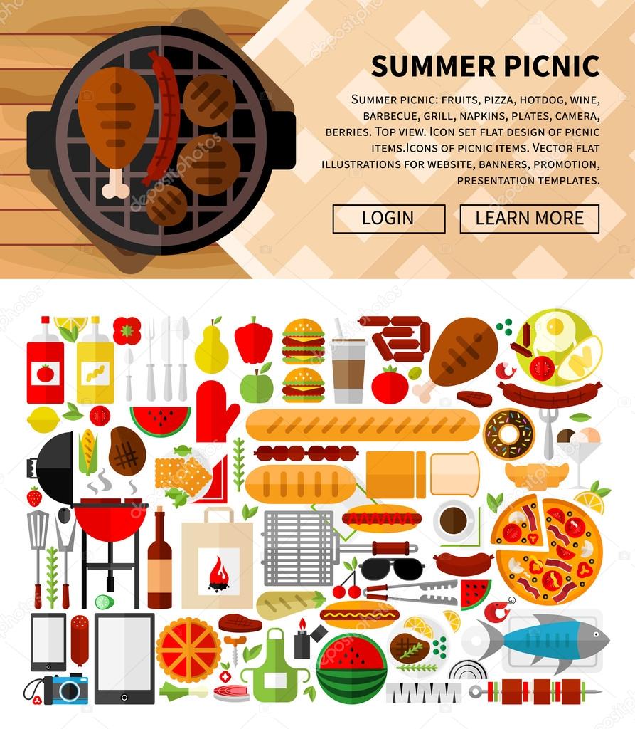 Summer picnic background Stock Vector Image by ©murr-ma #105600142