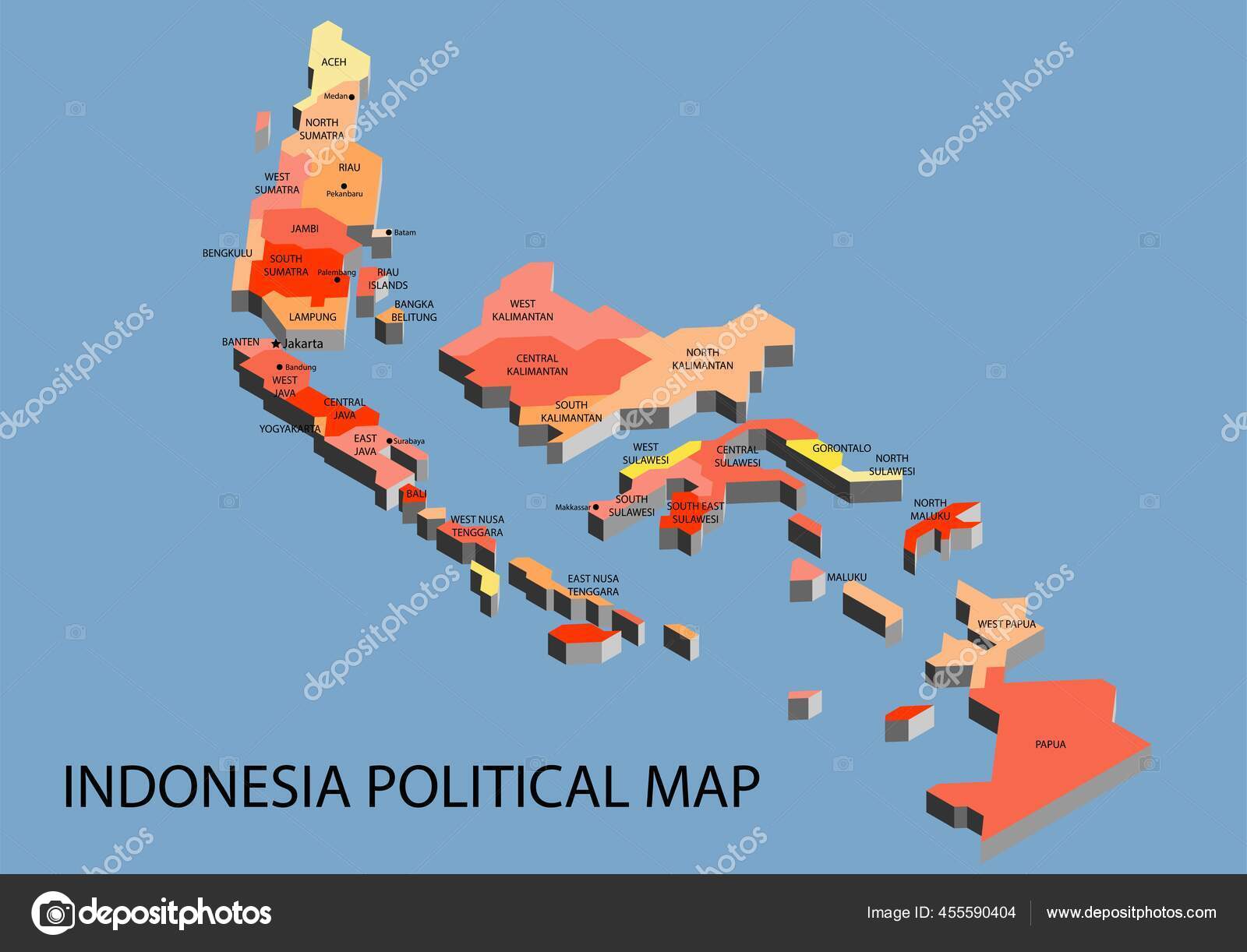 Mapa De Contorno De Indonesia