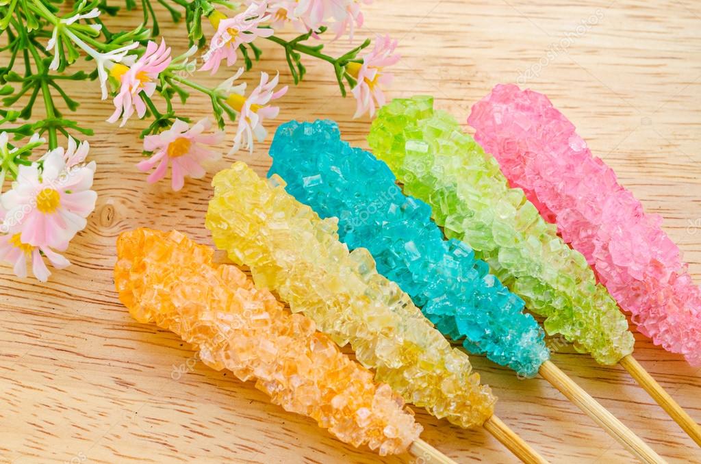 Many colorful sugar crystal candy. Stock Photo by ©gamjai 110142786