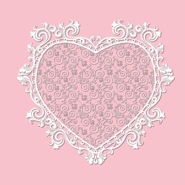 Frame heart-shaped paper for picture or photo — Stock Vector © M ...