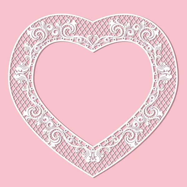 Frame heart-shaped paper for picture or photo — Stock Vector © M ...