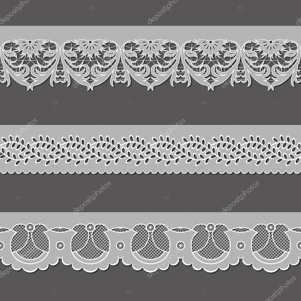 Set of ribbons embroidered cutwork Stock Vector Image by ©M.Svetlana ...