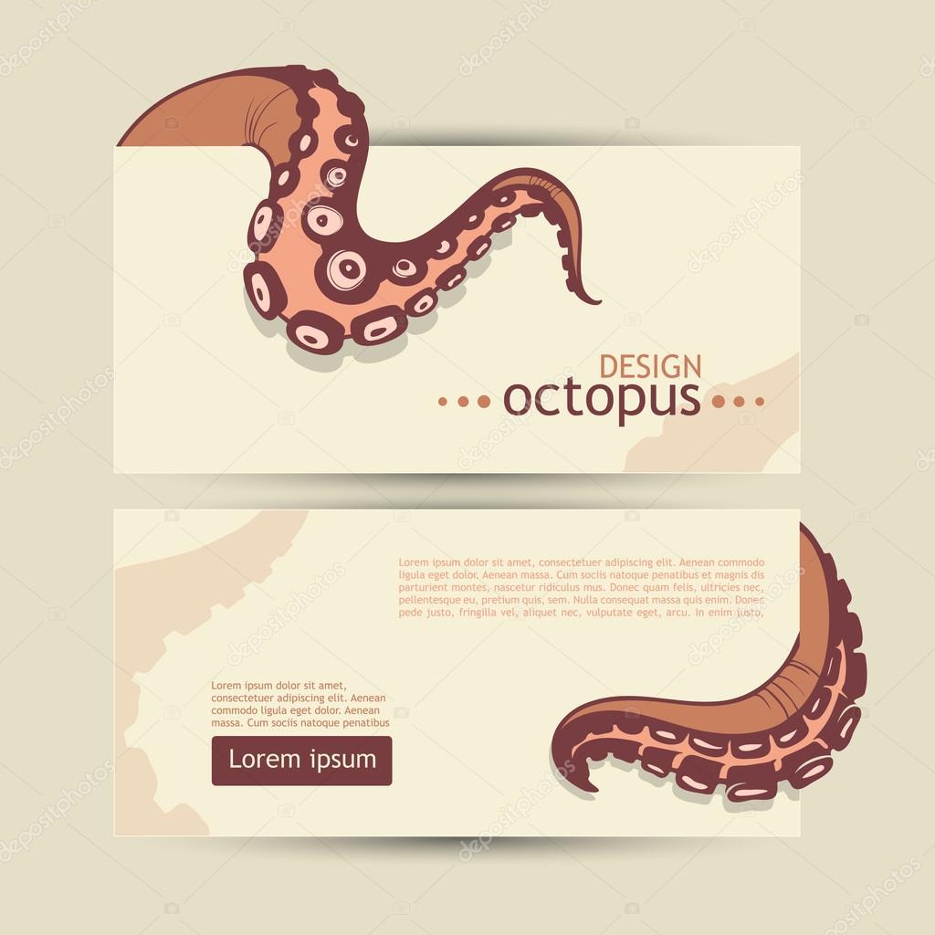 Octopus. Vector template for your design — Stock Vector © Pevunova ...