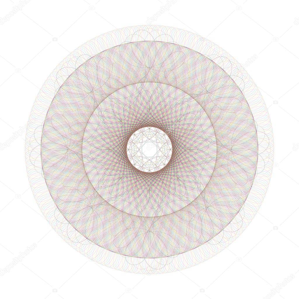 Circle guilloche pattern for certificate and other security docu Stock ...