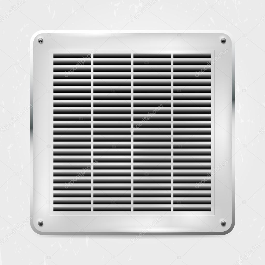Metal ventilation grille on the wall Stock Vector by ©Machacek 92868408