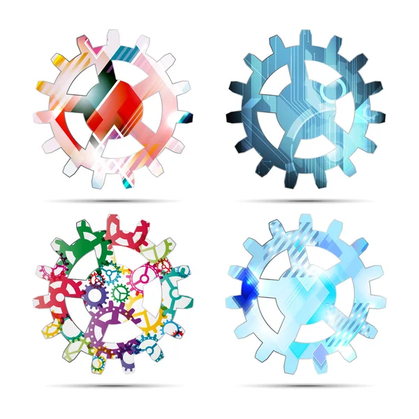 Abstract colorful gears — Stock Vector © Machacek #71618567