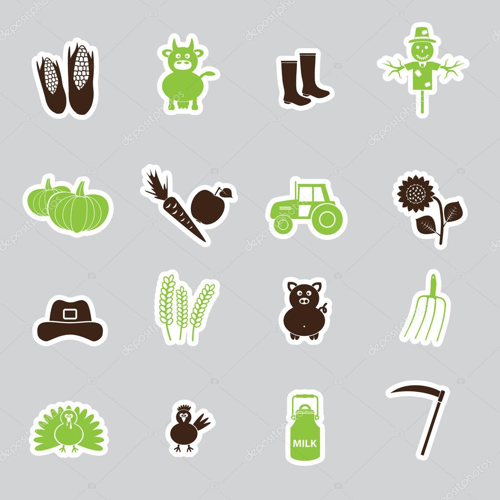 Farm simple stickers vector set eps10 Stock Vector Image by ©martin951 ...