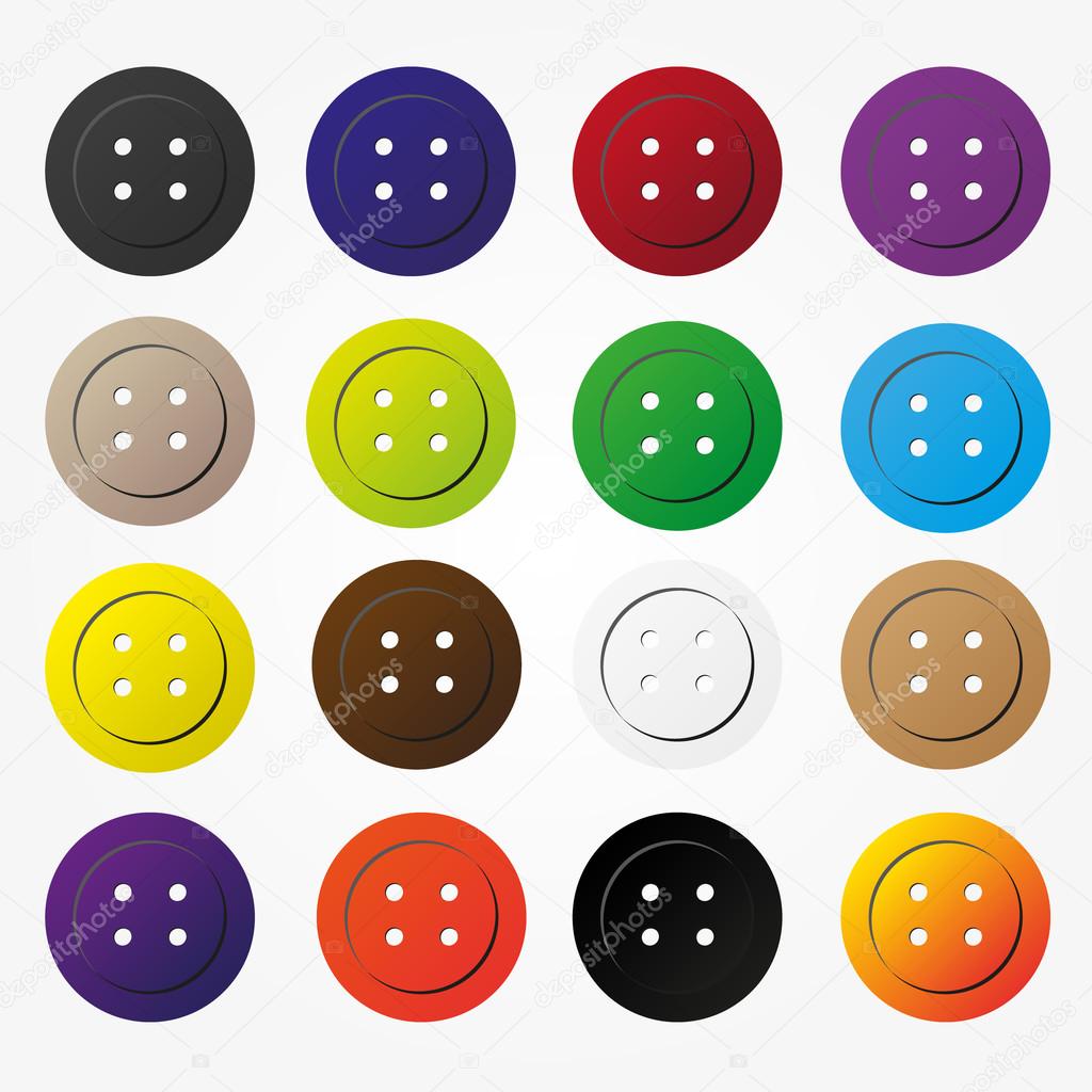 Various color buttons for clothing icons set eps10 Stock Vector Image ...