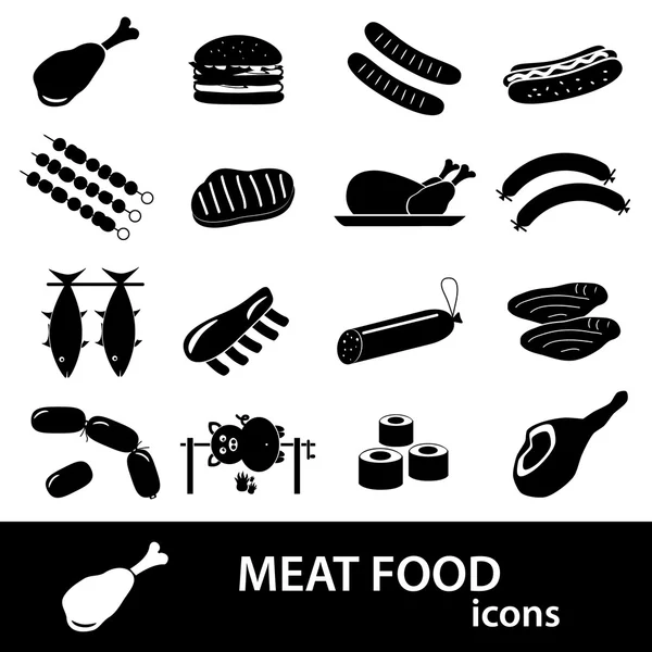 Meat food icons and symbols seamless pattern eps10 Stock Vector Image ...