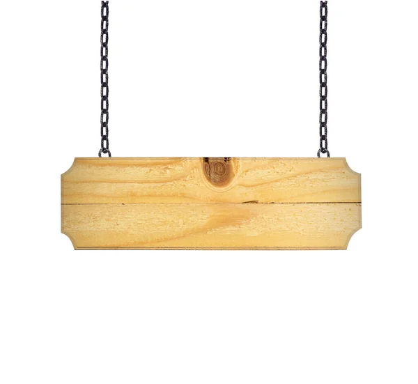 Wooden Sign Hanging Chain Isolated White Stock Photo by ©jamroen1 556912150
