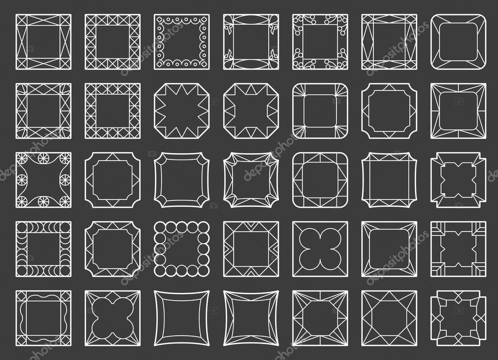 Vector line frames. Stock Vector Image by ©Liubou #119569512