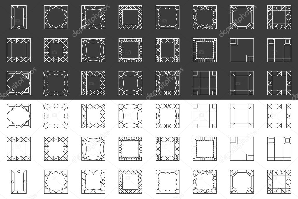 Vector line frames. Stock Vector by ©Liubou 119582756