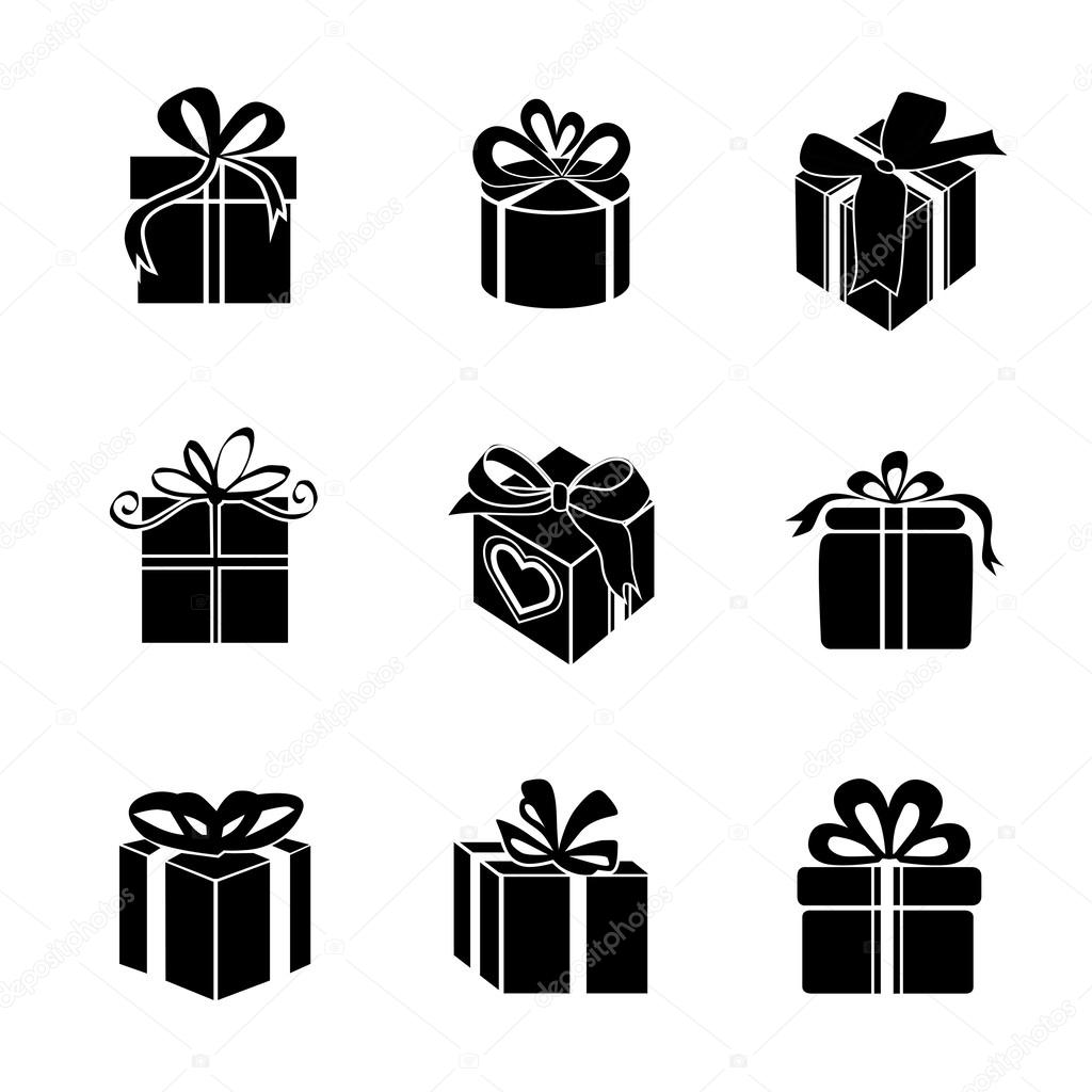 Silhueta De Vetor De Caixa De Presente