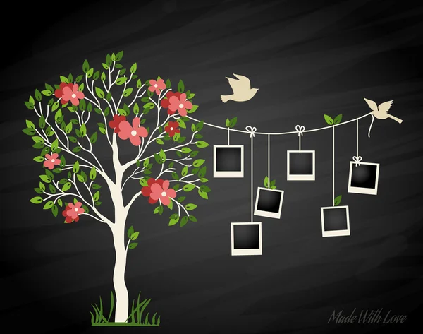 Family tree with frames, vector — Stock Vector © beaubelle #12702863