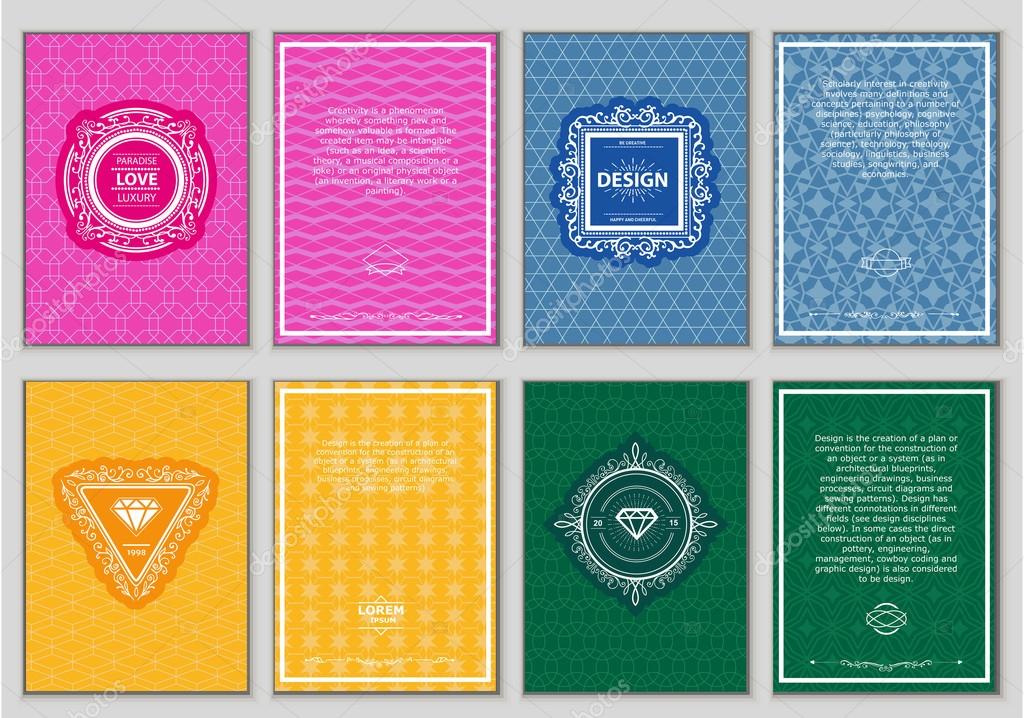 Set of Bright Vintage Labels Stock Vector Image by ©Liubou #79255352