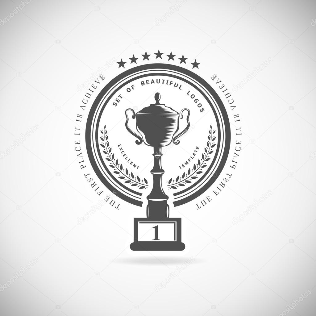 Vector winner logos Stock Vector Image by ©Liubou #80458804