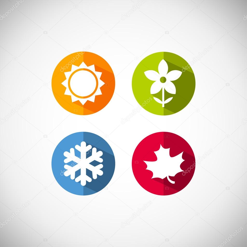 Vector season icons Stock Vector Image by ©Liubou #83521486