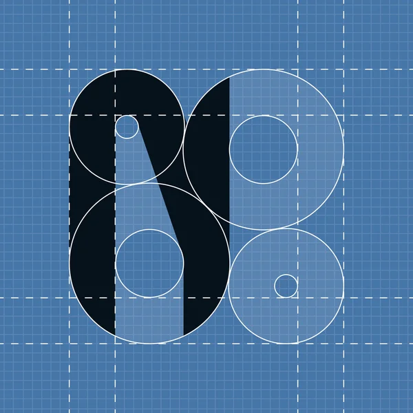 Round engineering font. Symbol L Stock Vector Image by ©m.ekzarkho ...