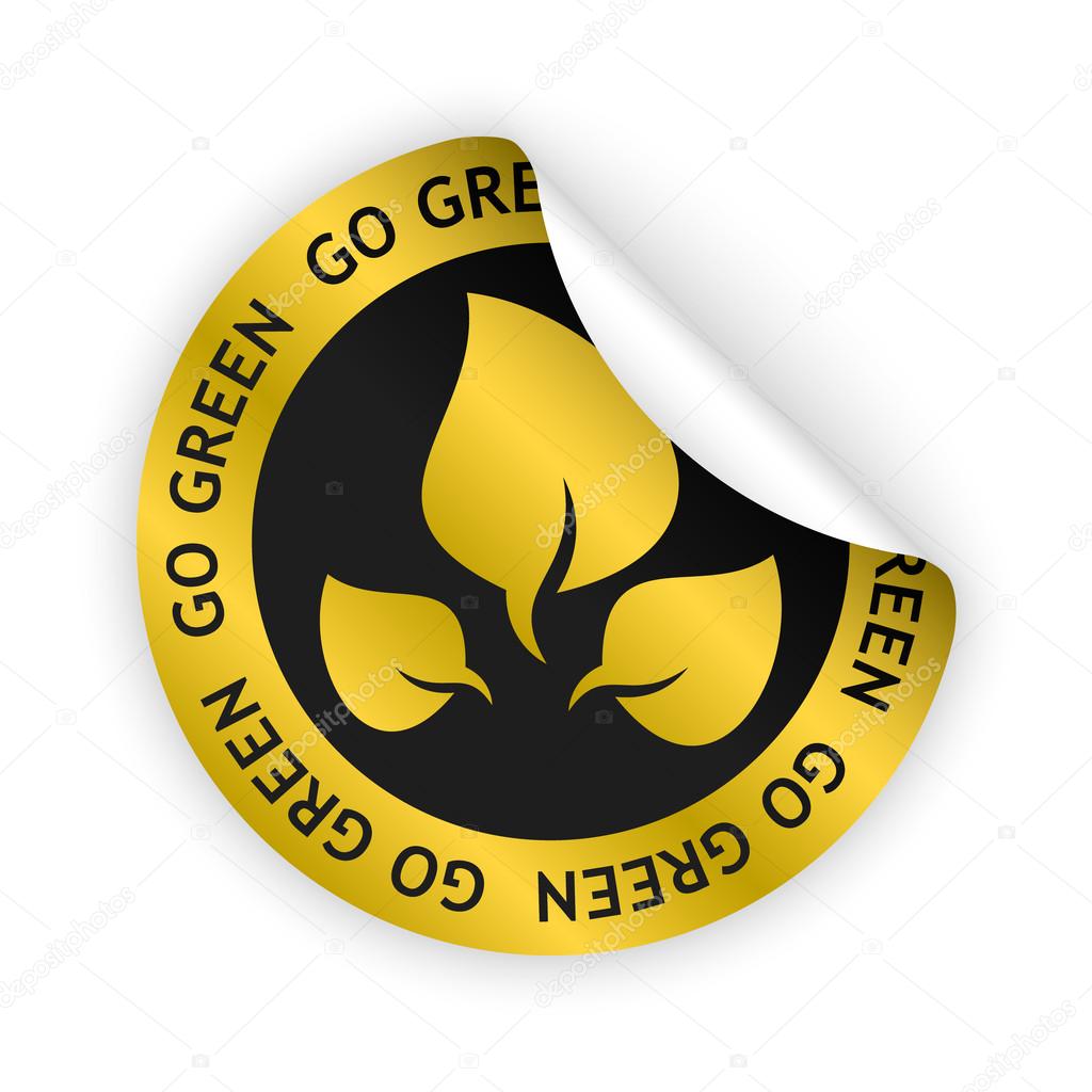 Vector go green bent sticker Stock Vector Image by ©th3fisa #58582751