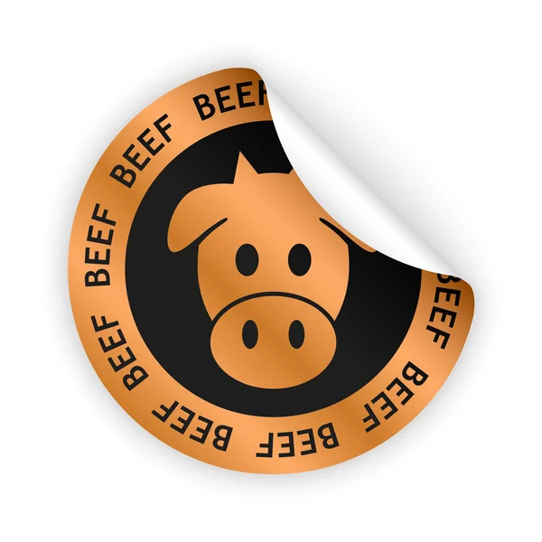 Vector beef meat bent sticker Stock Vector Image by ©th3fisa #58007471