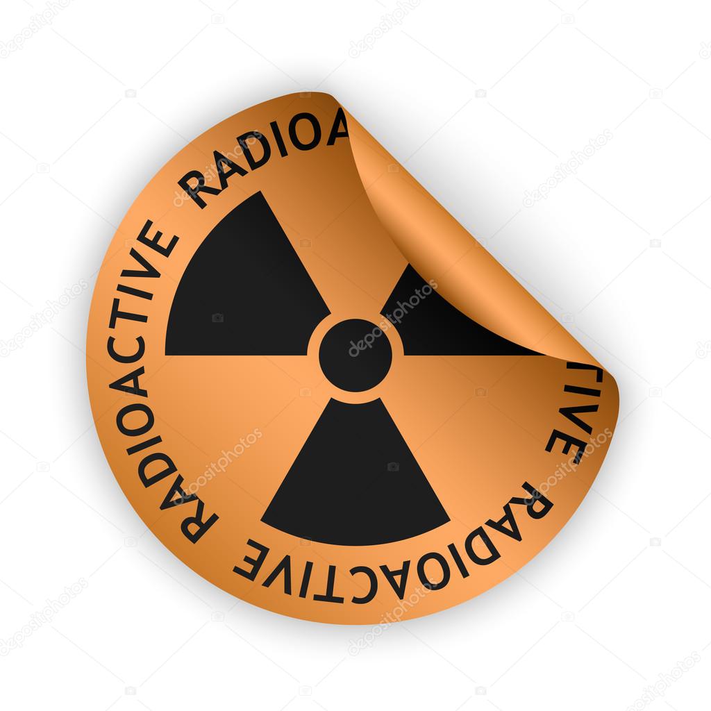 Vector radioactive bent sticker Stock Vector Image by ©th3fisa #70610433