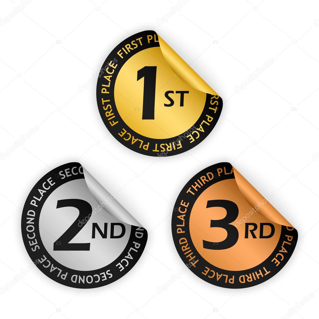 Vector medal bent stickers — Stock Vector © th3fisa #72936751