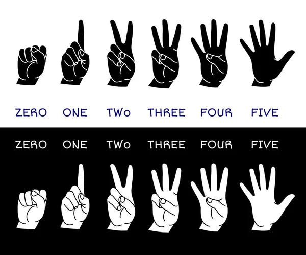 Counting hands set Stock Vector by ©paketesama 101073370