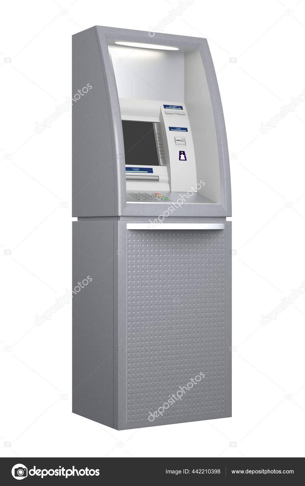 Atm machine isolated on white 3D illustration — Stock Photo ...