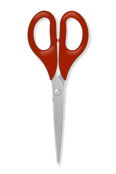 Realistic Scissors Red Handles Professional Hobby Tool Detailed Graphic ...