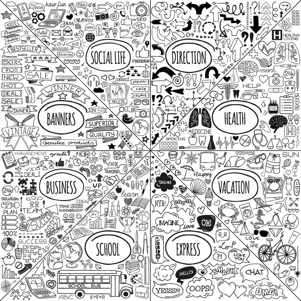 Mega doodle icons set Stock Vector Image by ©paketesama #52564689