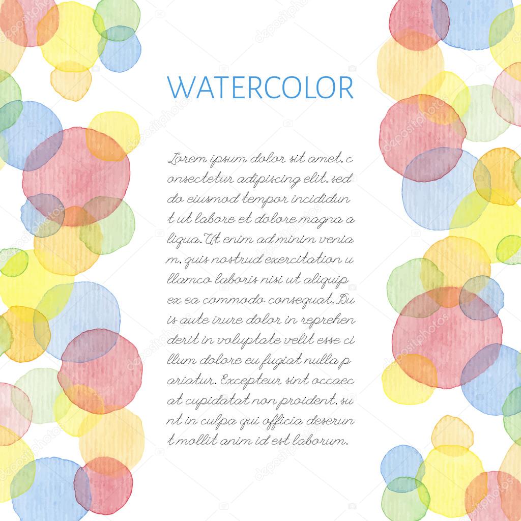 Hand painted water color card Stock Vector by ©paketesama 72325311