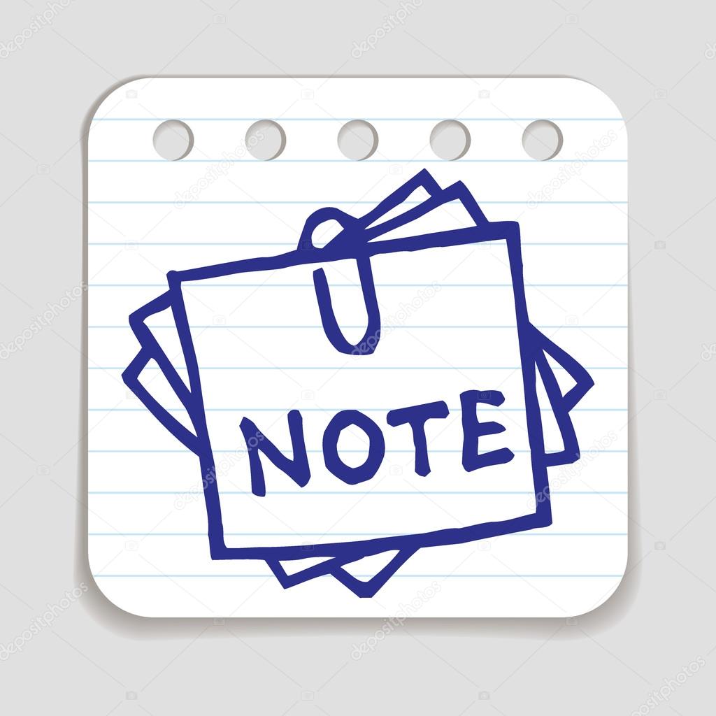 Doodle Notepad icono . Vector de stock por ©paketesama 90853770