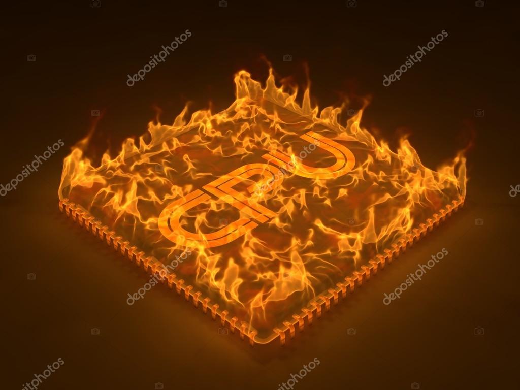 Burning cpu Stock Photo by ©kasezo2 66853803