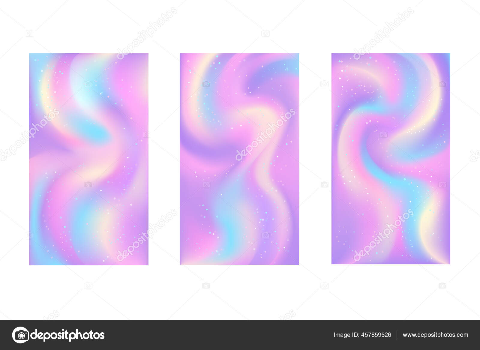 Unicorn color gradient with glitter. Fantasy pastel ombre vector ...