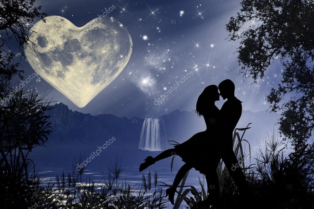 Romantic Moonlight Wallpaper