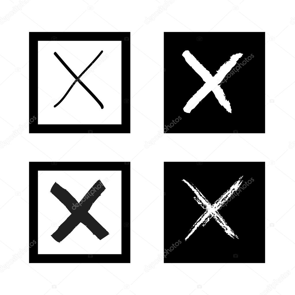 No tick cross box signs Vector EPS10, Great for any use. — Stock Vector ...