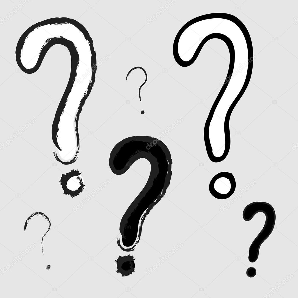 Dibujo a mano signo de interrogación Vector EPS10, ideal para cualquier ...