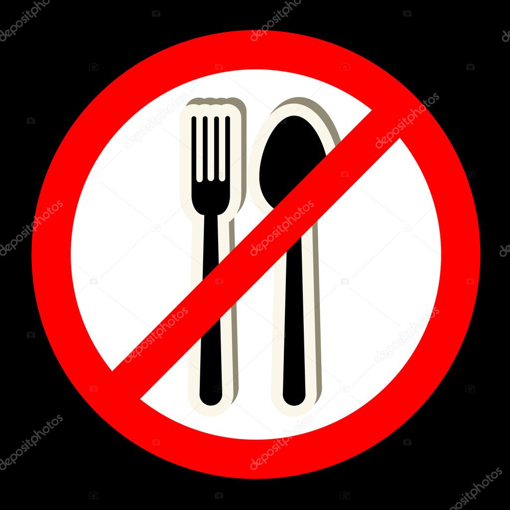No comer signos icono ideal para cualquier uso. Vector EPS10. 2024