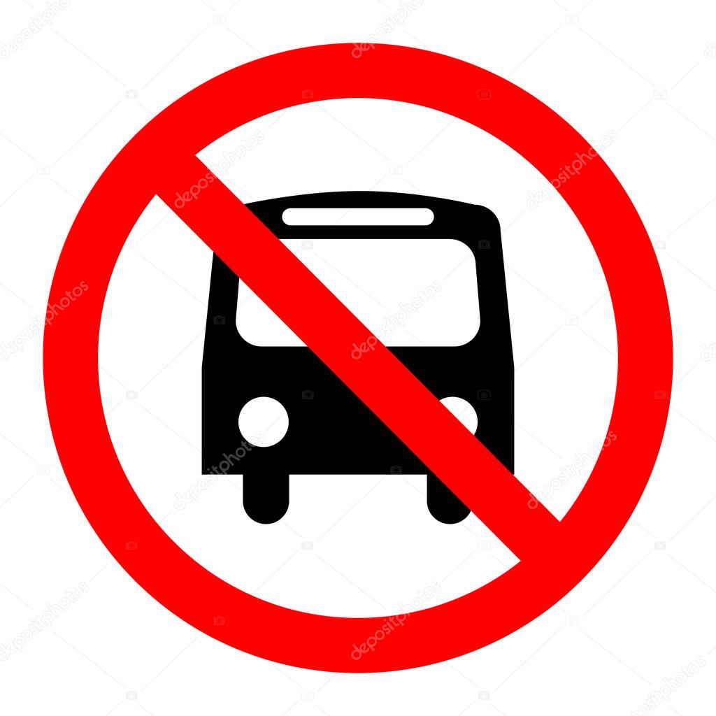 No bus sign icon great for any use. Vector EPS10. — Stock Vector ...
