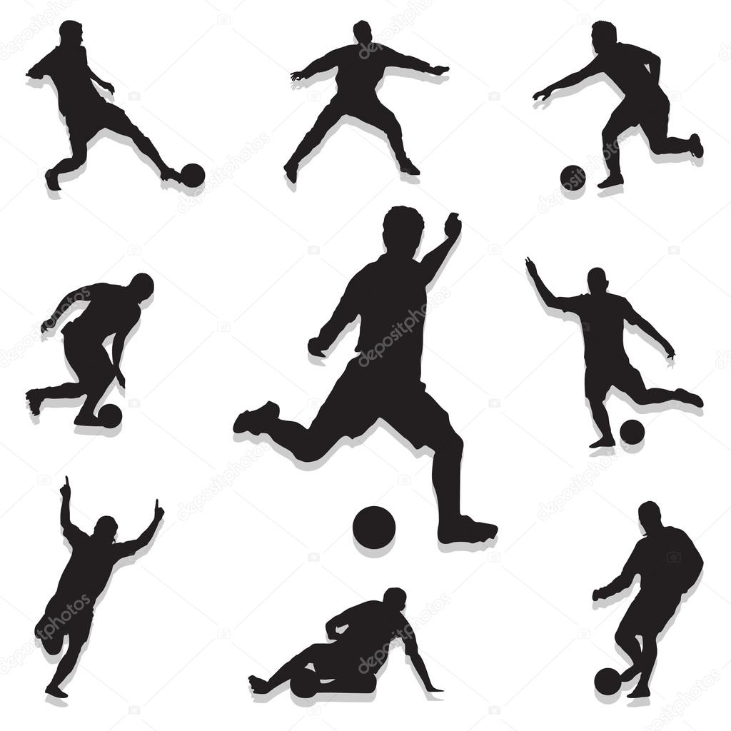 Football player icons set. vector eps10. Stock Vector Image by ... Football player icons set. vector eps10. Stock Vector Image by ...