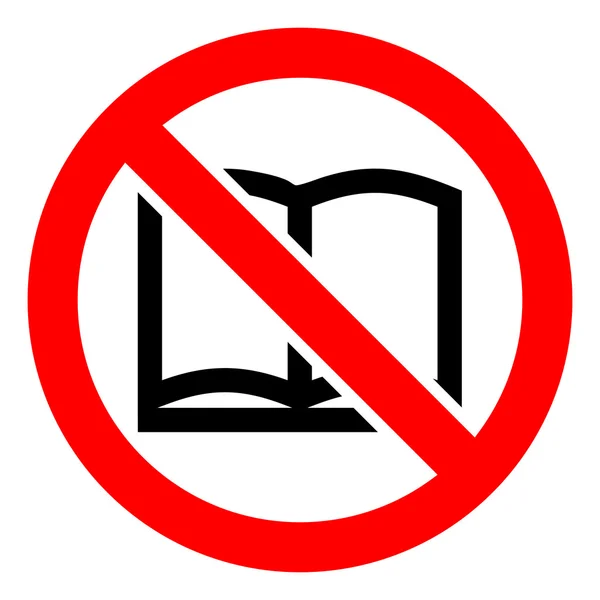 No Read A Book Sign,Vector Illustration, Isolate On White Background ...