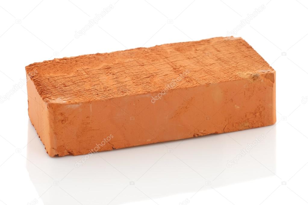 Single red brick isolated on white background Stock Photo by ©syomao2 ...