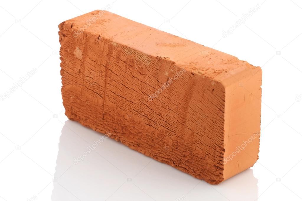 Single red brick isolated on white background Stock Photo by ©syomao2 ...