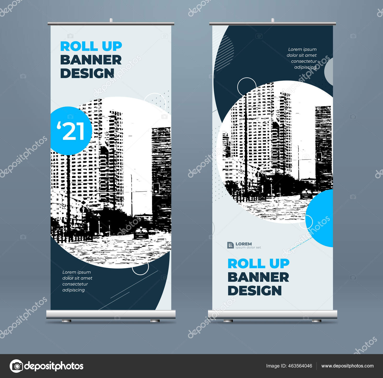 Blue Business Roll Up Banner. Abstract Roll up background for ... Blue Business Roll Up Banner. Abstract Roll up background for ...