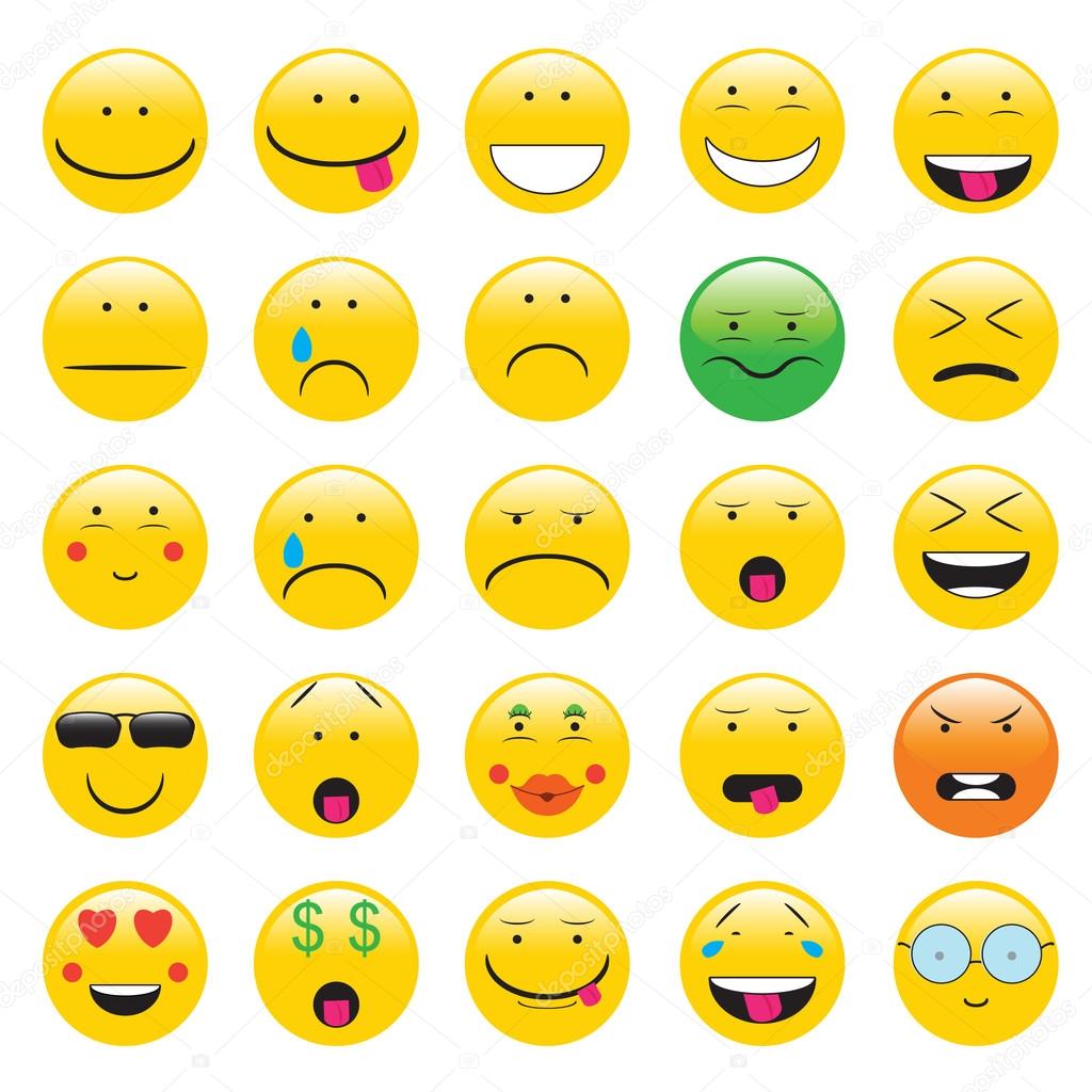 Emoticons smile icon set. Stock Vector Image by ©Little_cuckoo #117117344